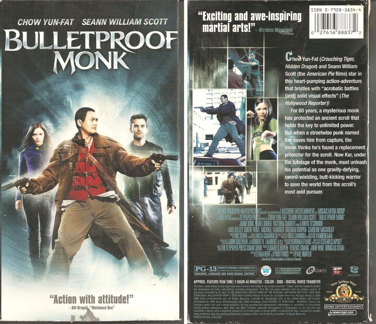 Amazon.com: Bulletproof Monk [VHS] : Yun-Fat Chow, Seann William Scott ...