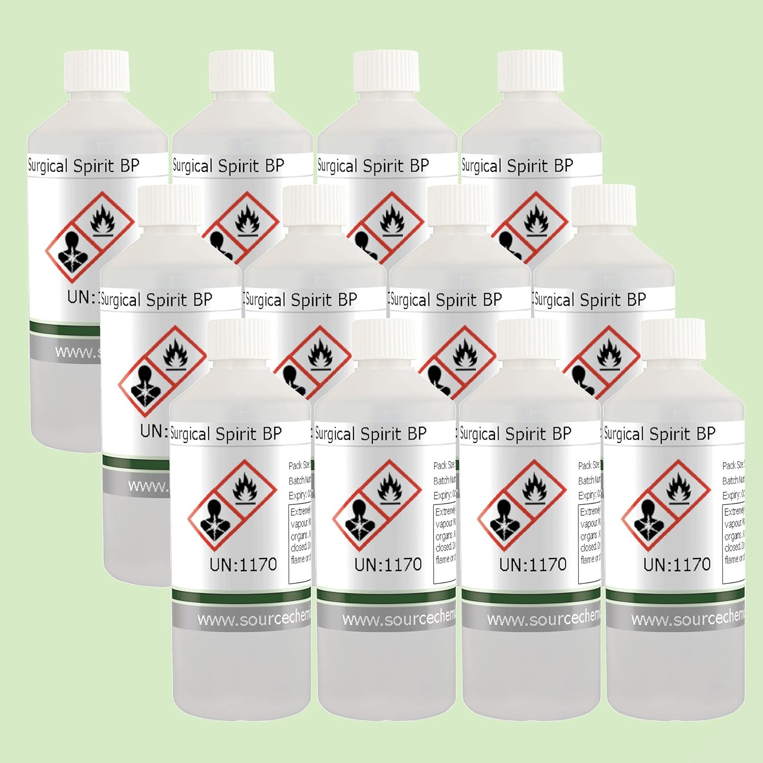 Surgical Spirit BP Grade 12 x 500ml (6L) Including Delivery : Amazon.co ...