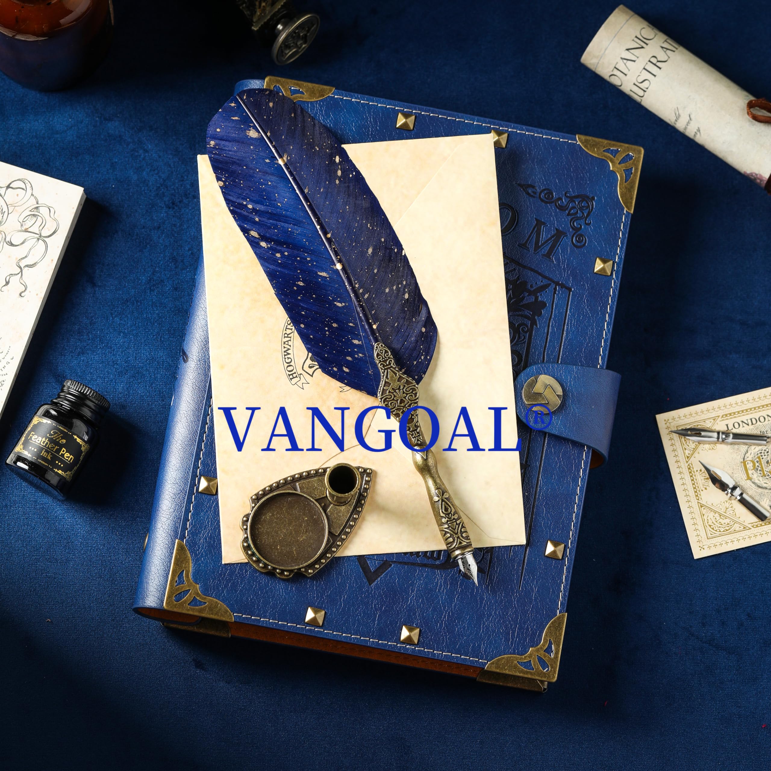 Snapklik.com : VANGOAL Vintage Carving Feather Pen Set, Glittering ...