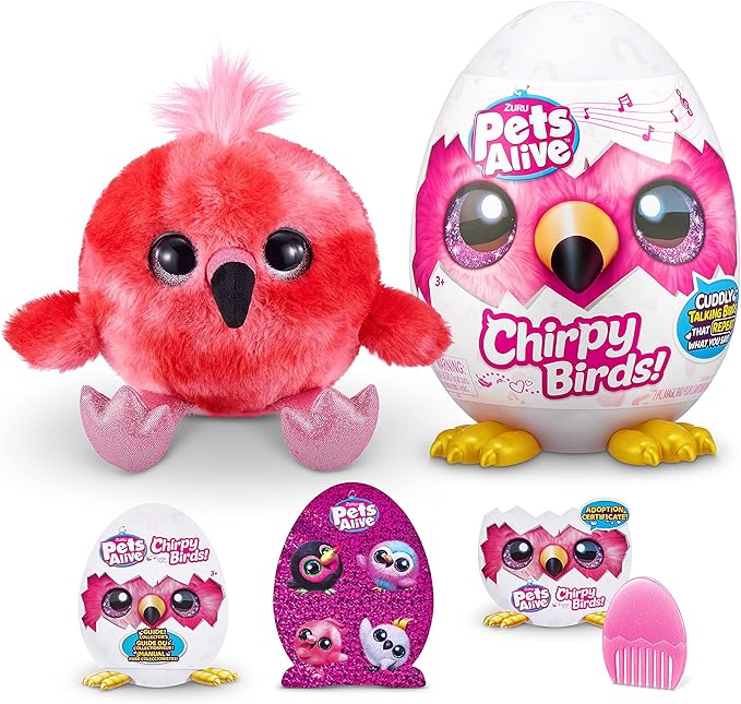 Pets Alive Chirpy Birds, Scampi the Flamingo, Surprise Interactive Toy ...