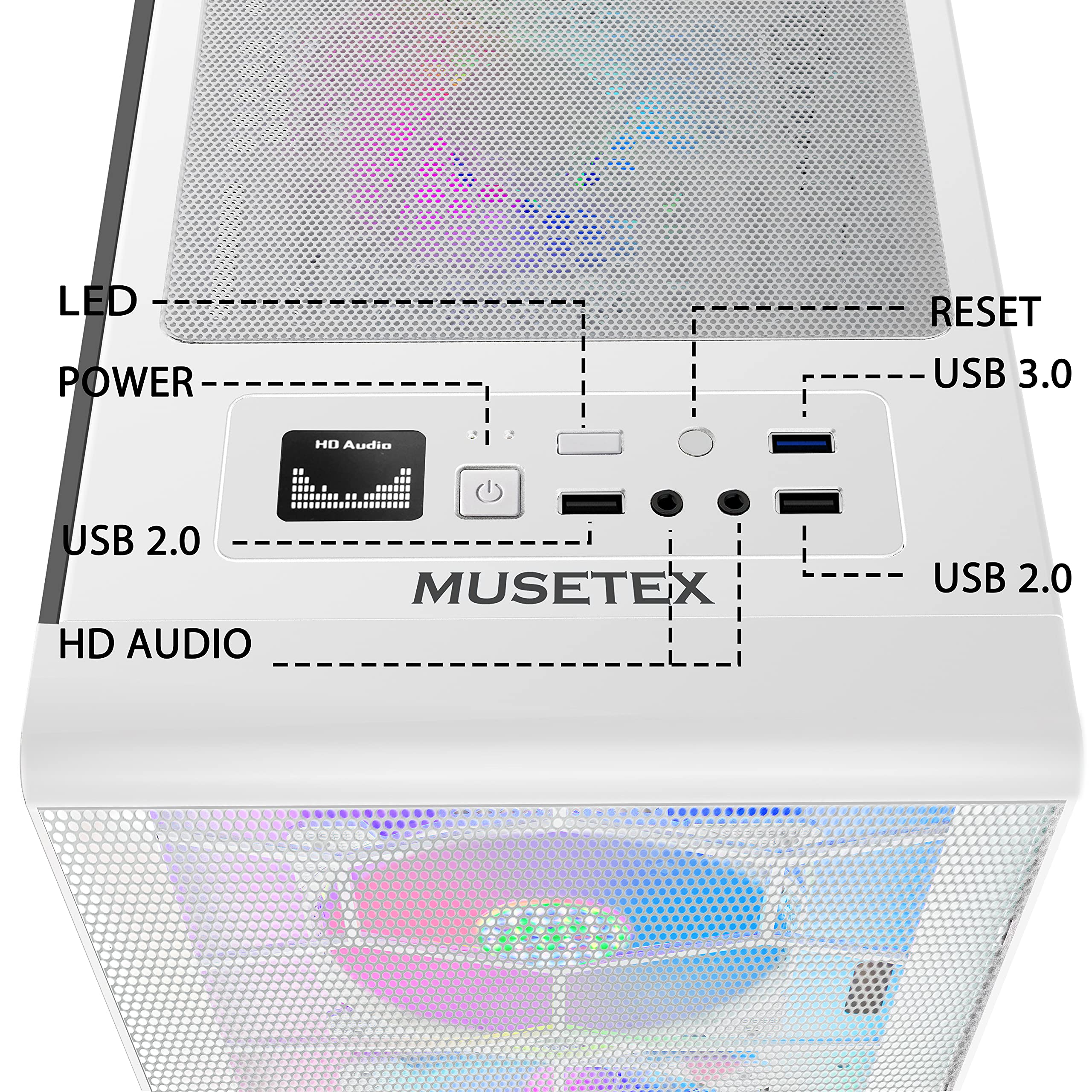 MUSETEX Mesh ATX Mid-Tower Co...B08KGNNJTM | Encarguelo.com