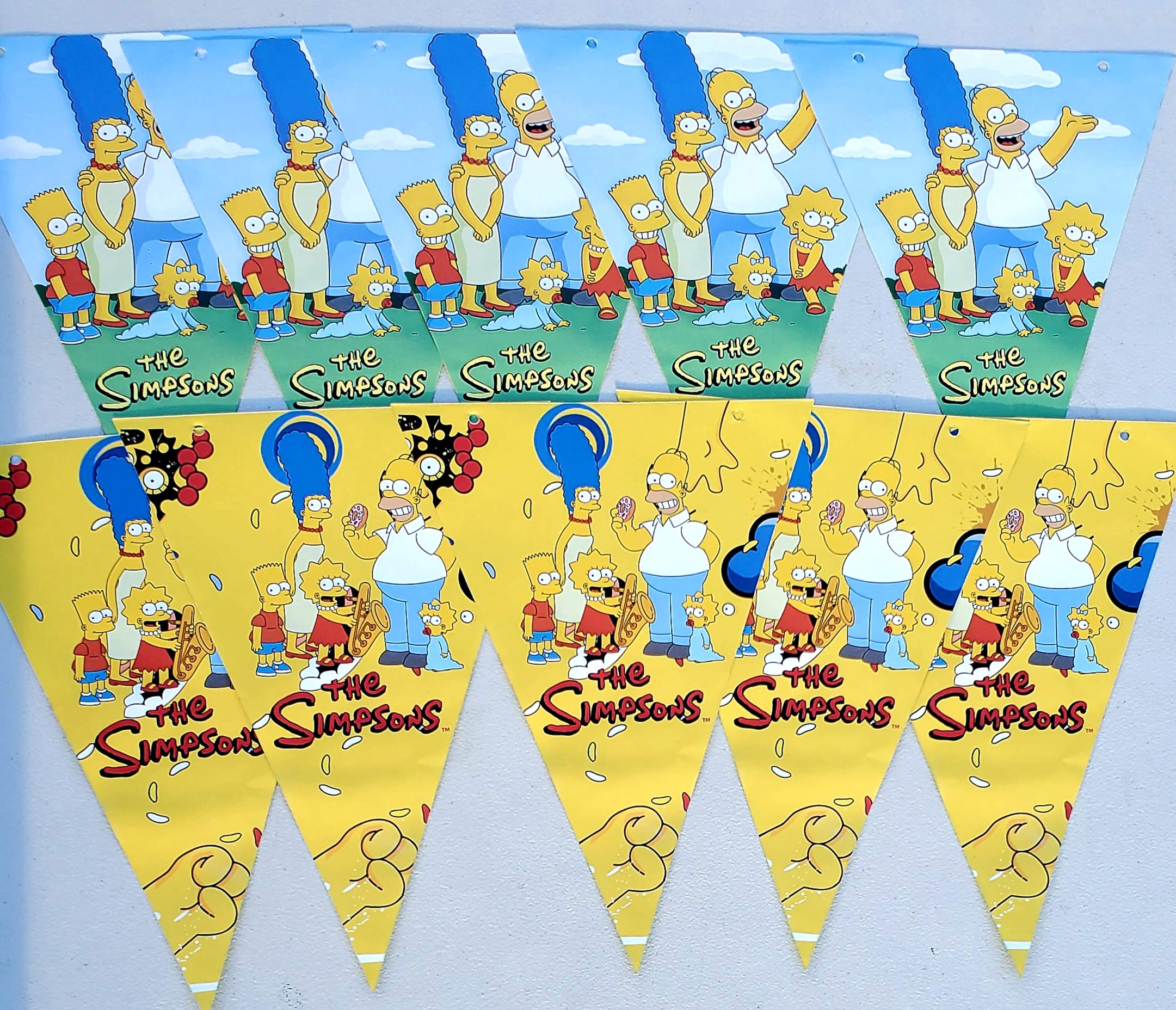 Buy The Simpsons Homer BART 8FT 2-Sided 10 s Triangle Banner Decoration ...