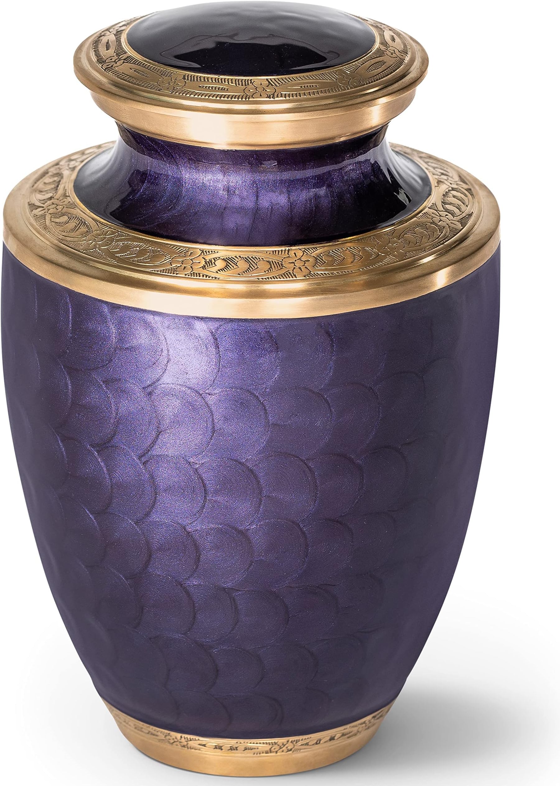 Amazon.com: Cremation Urn for Adults - Purple and Gold Funeral Ashes ...