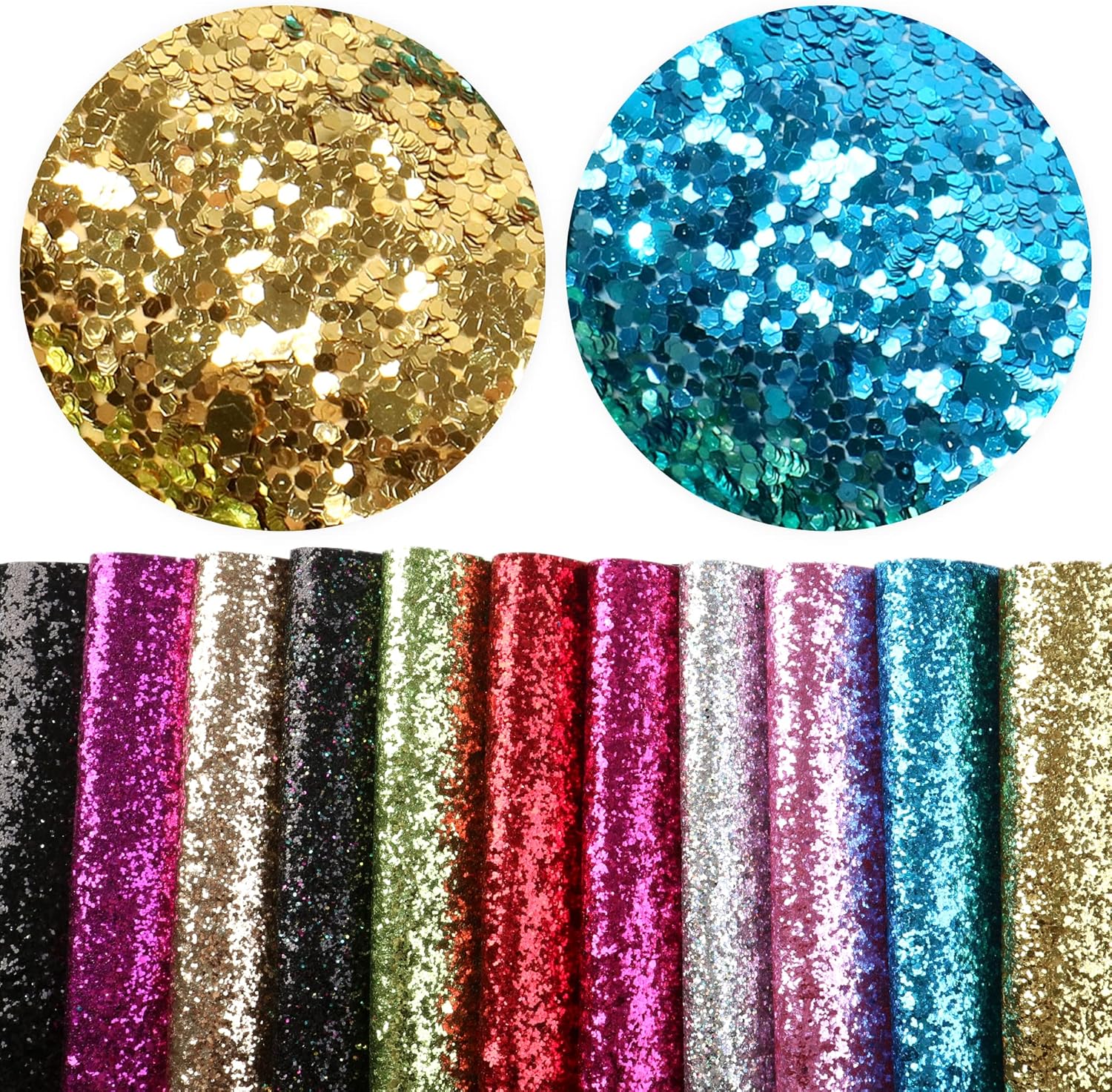 Amazon.com: David accessories Glitter Sequins Fabric Faux Leather ...