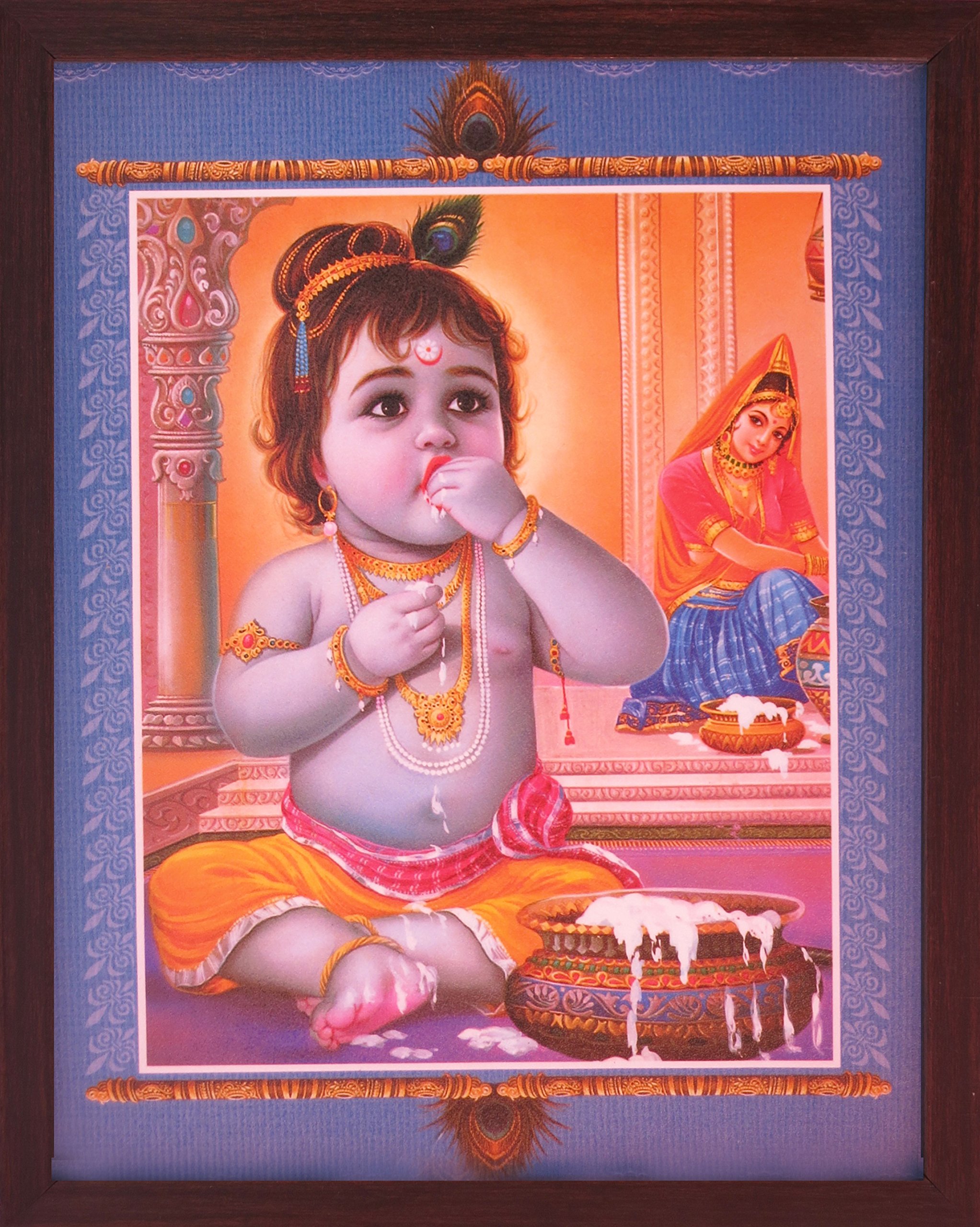 Lord Krishna Eating Butter Pictures