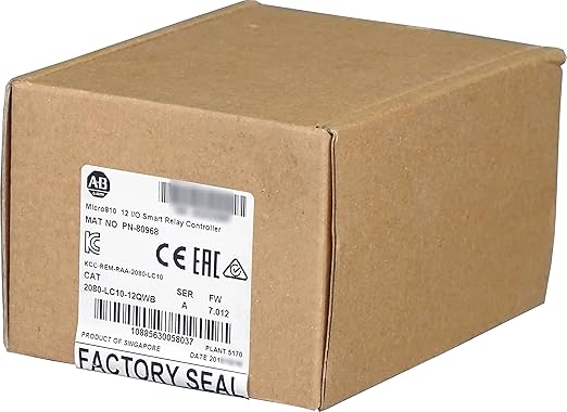 Allen Bradley Micro 810 PLC 8 DI / 4 Relay Output (2080-LC10-12QWB ...