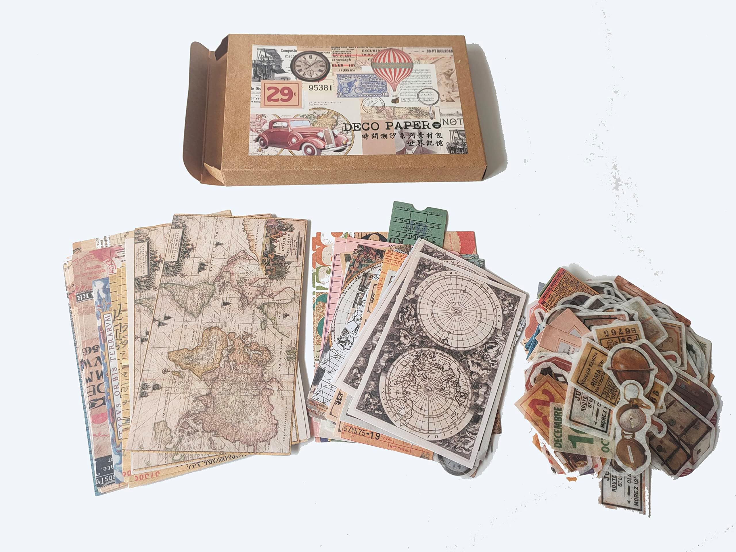 Vintage DIY Journal Set, Aesthetic Journaling Scrapbooking Supplies ...