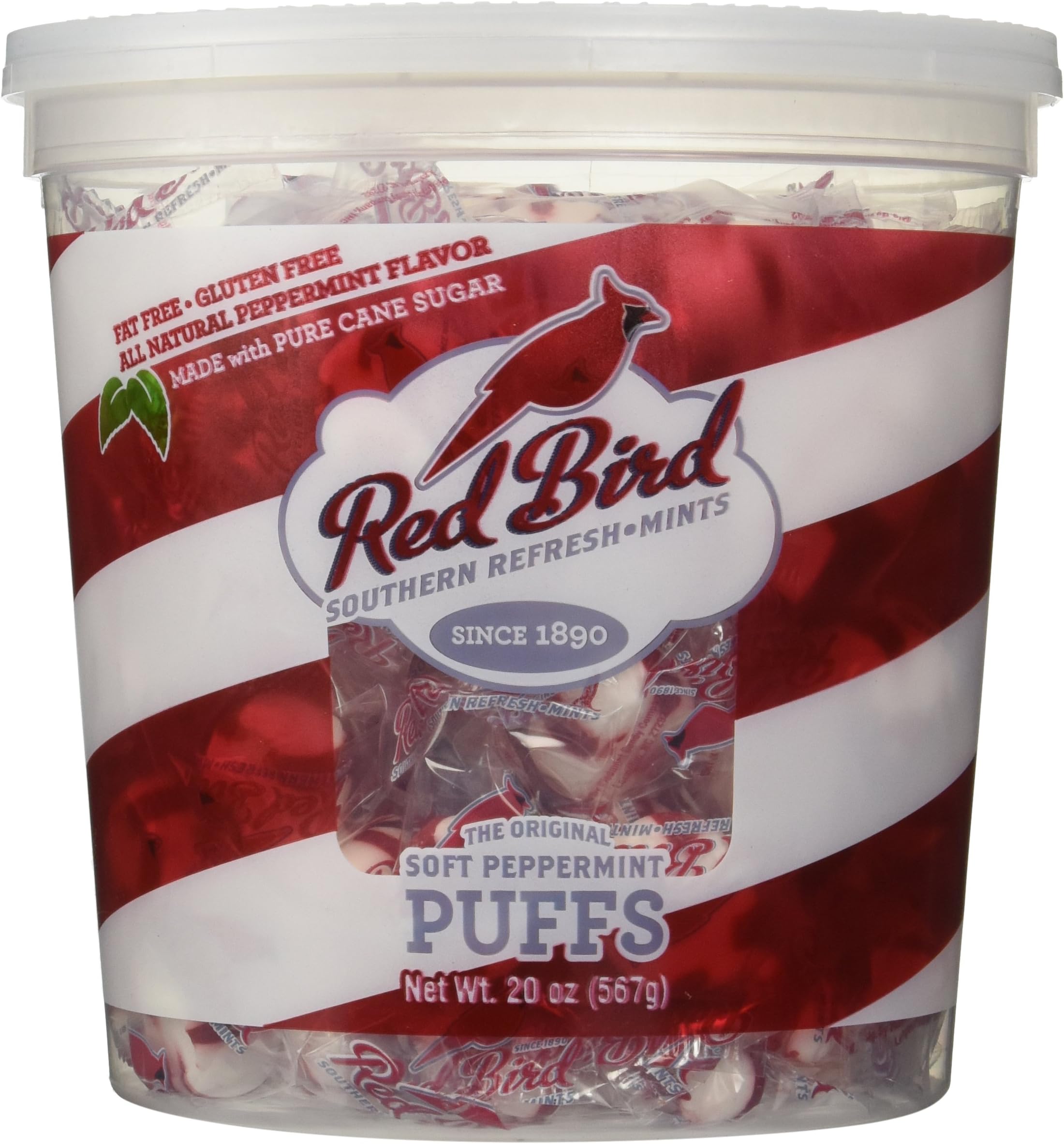 Amazon.com : Red Bird Peppermint Puffs 18 oz tub (Original Version ...