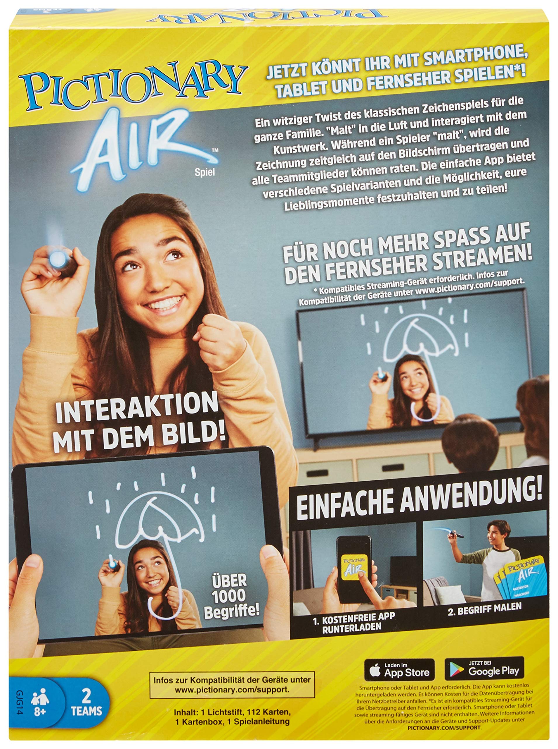 New German Language Pictionary Family Board Game Mattel