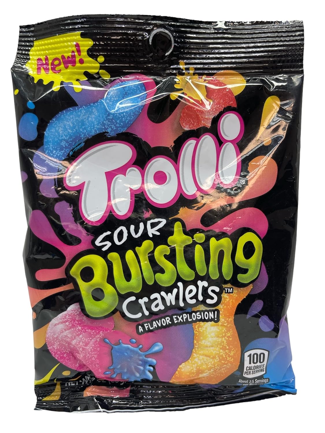 Buy Trolli Sour Bursting Crawlers Gummy Worms Candy Bundle: (2) 3 oz ...