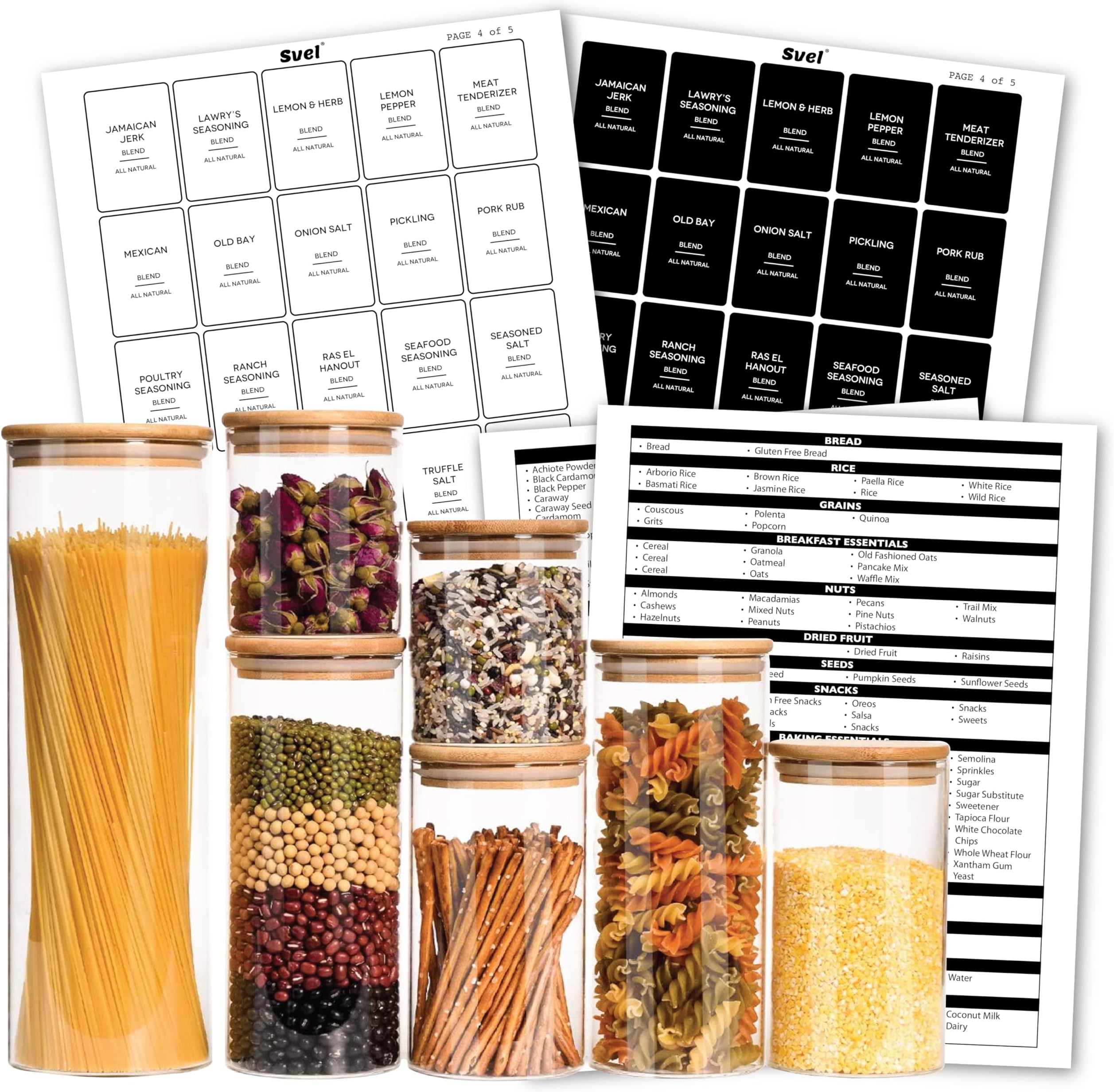 Amazon.com: HVSWLY 50 Oil and Vinegar Labels for Bottles,Preprinted ...