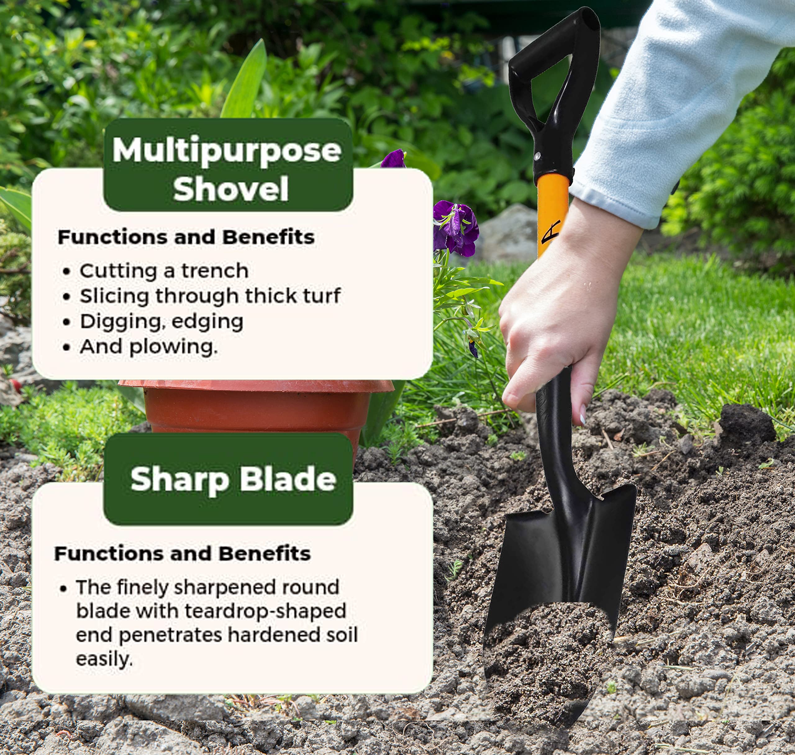 Snapklik.com : Ashman Digging Shovel (6 Pack) - 27 Inches In Length ...