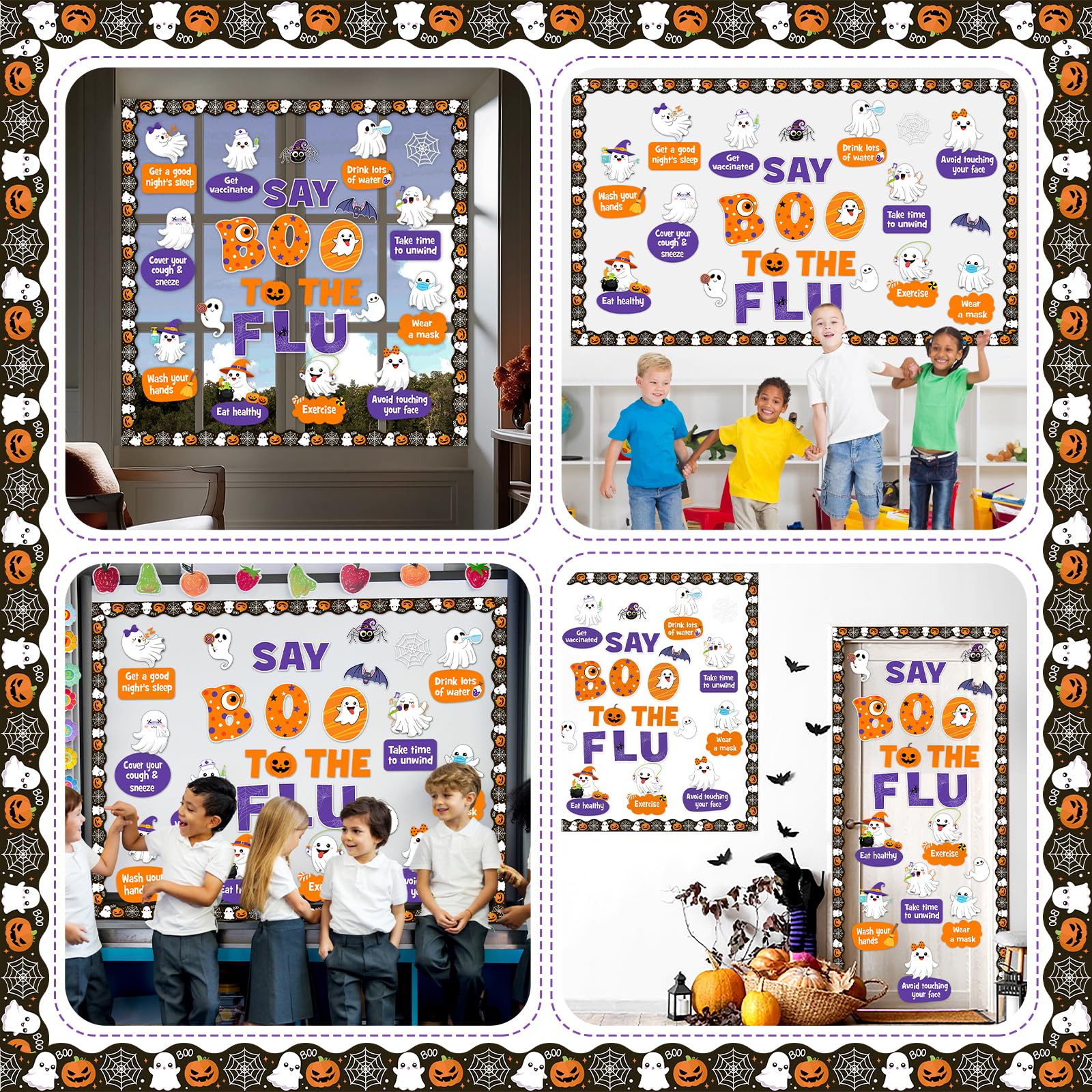 Snapklik.com : Pasimy Halloween Bulletin Board Decorations Set ...