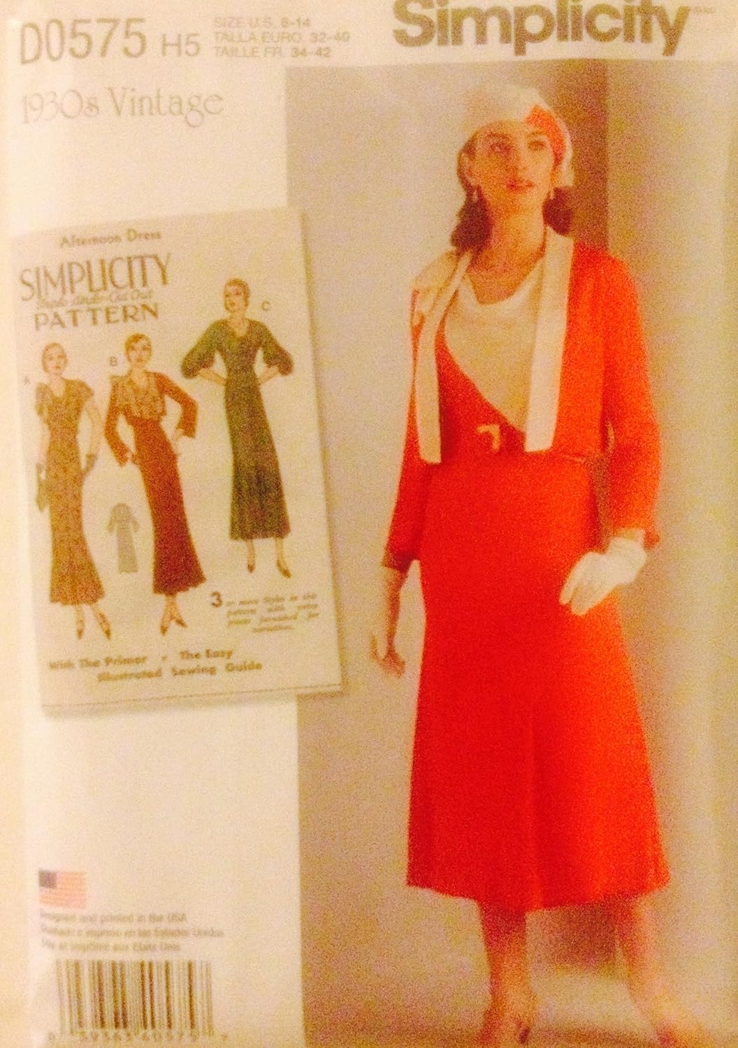 Amazon.com: Simplicity Pattern D0575 H5 Size 6-14 (1930s Vintage ...