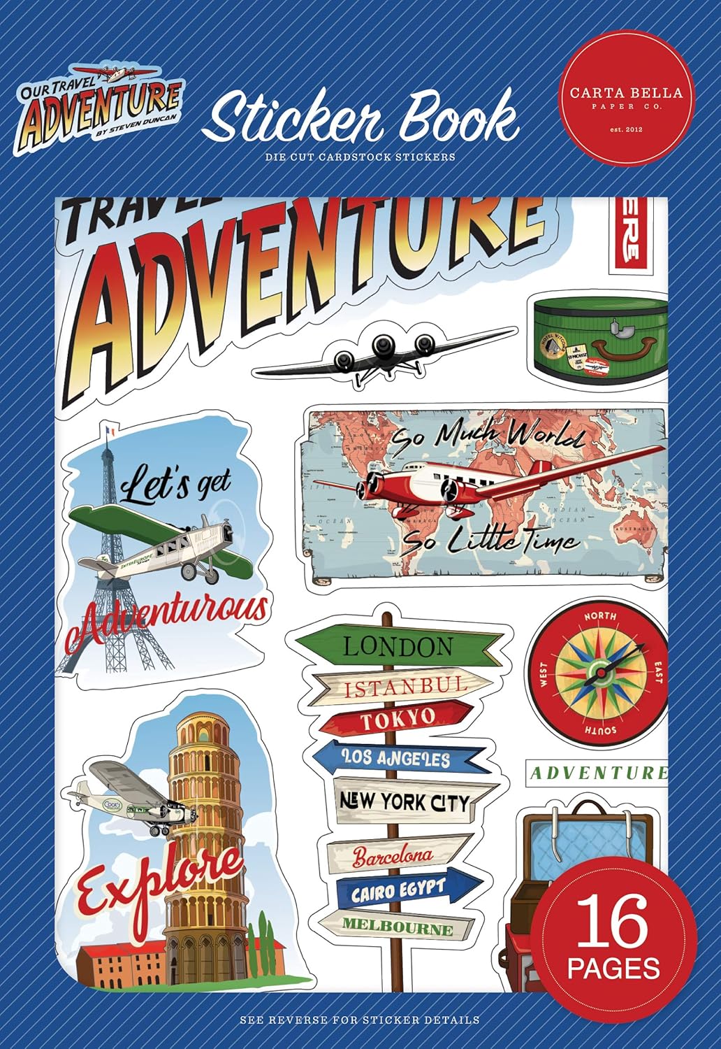 Amazon.com: Carta Bella Paper Company Our Travel Adventure Book Sticker ...