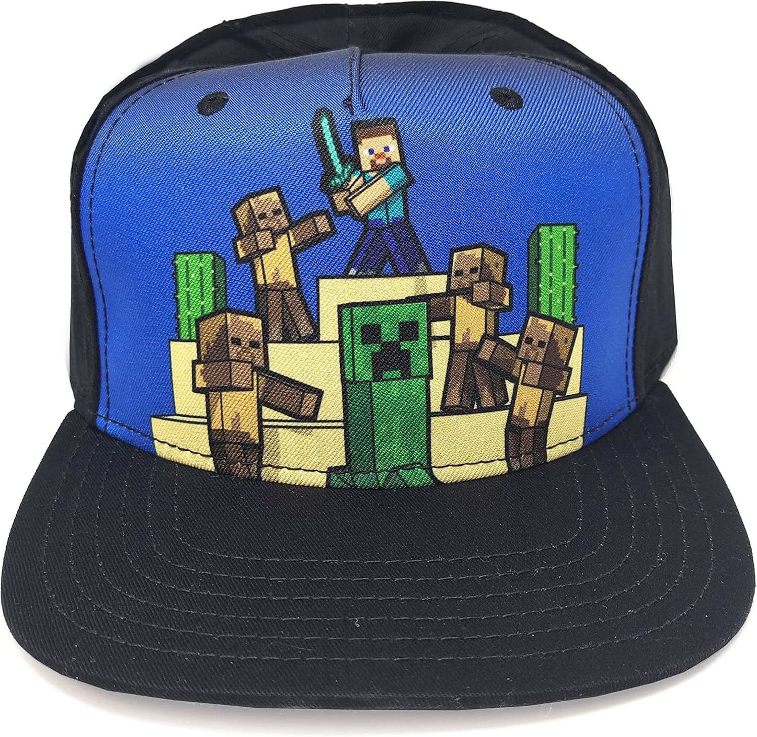 Amazon.com: Minecraft Gamer Hat for Boys – Survival Mode Snapback Cap ...