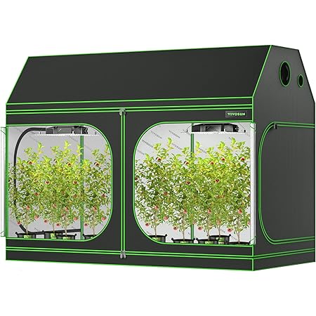 Amazon.com: VIVOSUN 4x8 Grow Tent, 96"x48"x72" Roof Cube Tent with ...
