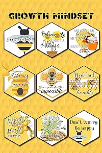 Amazon.com: MINHOLLY71 Growth mindset Retro Vintage Bee Poster for ...