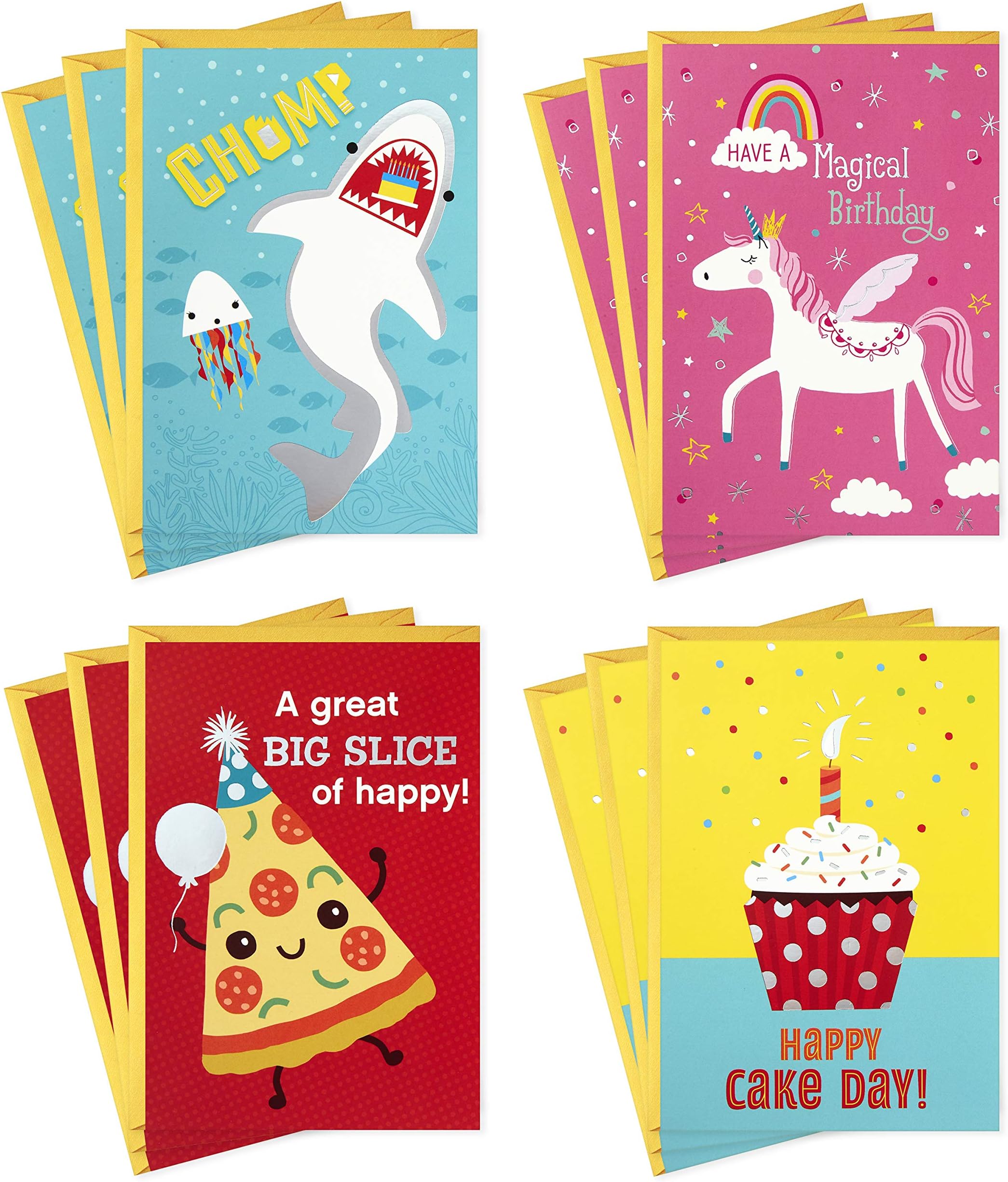 Amazon.com: Best Paper Greetings 48 Pack Kids Birthday Cards Bulk with ...