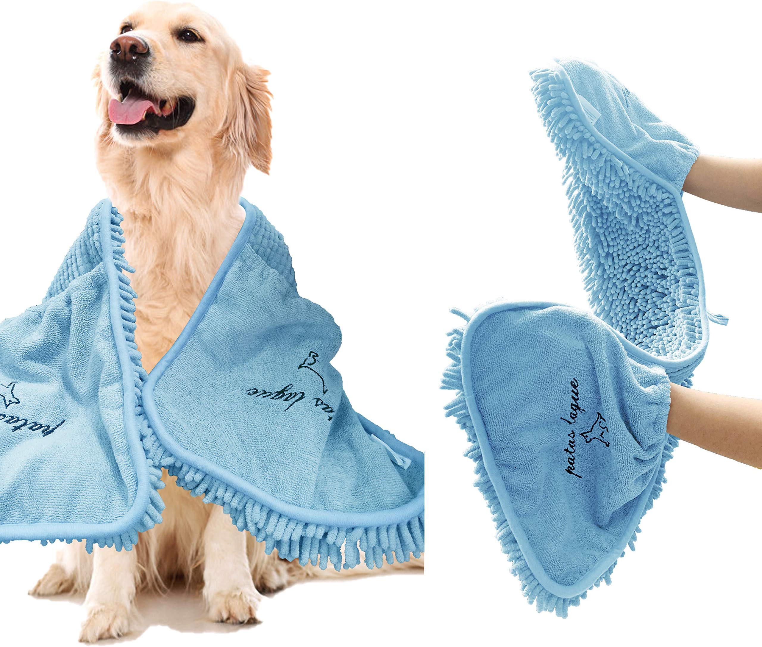 Amazon.com: Patas Lague Absorbent Dog Towel, Extra Large 35''x15 ...
