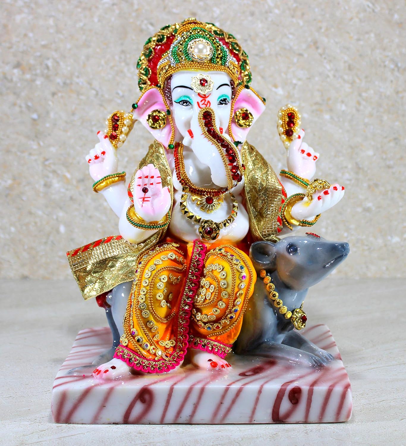 Amazon.co.jp: eSplanade Ganesha Ganpati on Rat Murti Idol Statue ...