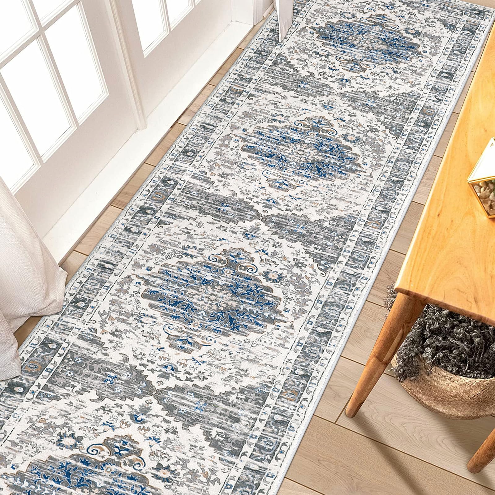 Ileading Boho Kitchen Runner Rug 2' x 10' Long Hallway Runner Rug Super ...