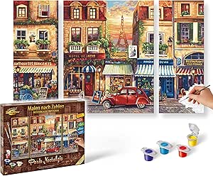 Schipper 609260626 Malen nach Zahlen - Paris Nostalgie - Bilder malen für Erwachsene, inklusive ...