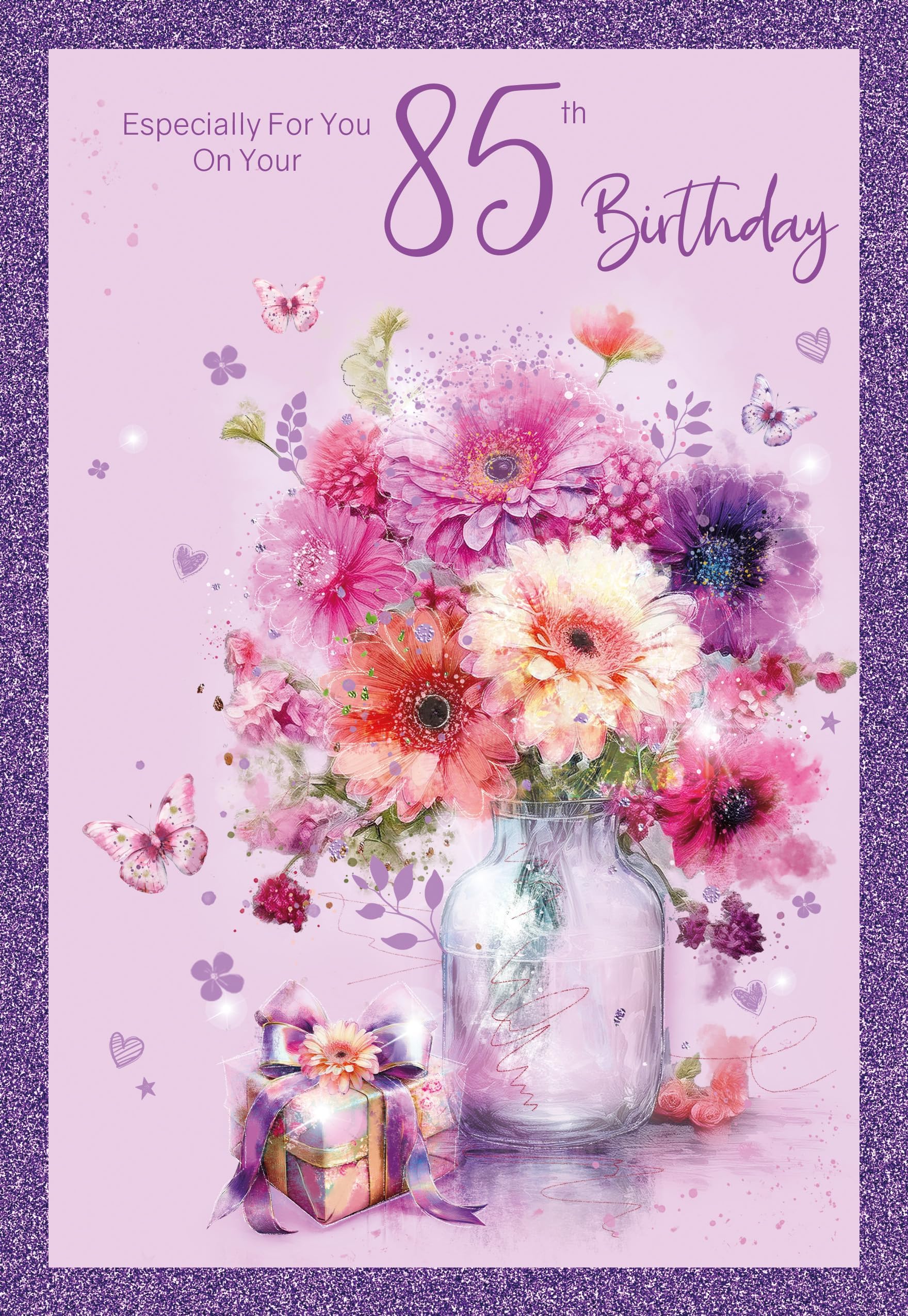 Cherry Orchard, Exquisite Ladies 85th Birthday Card, Beautiful floral ...