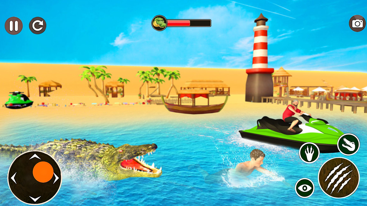 Clash Of Crocodiles Simulator 2024: Hungry Crocodile Games - App on the ...