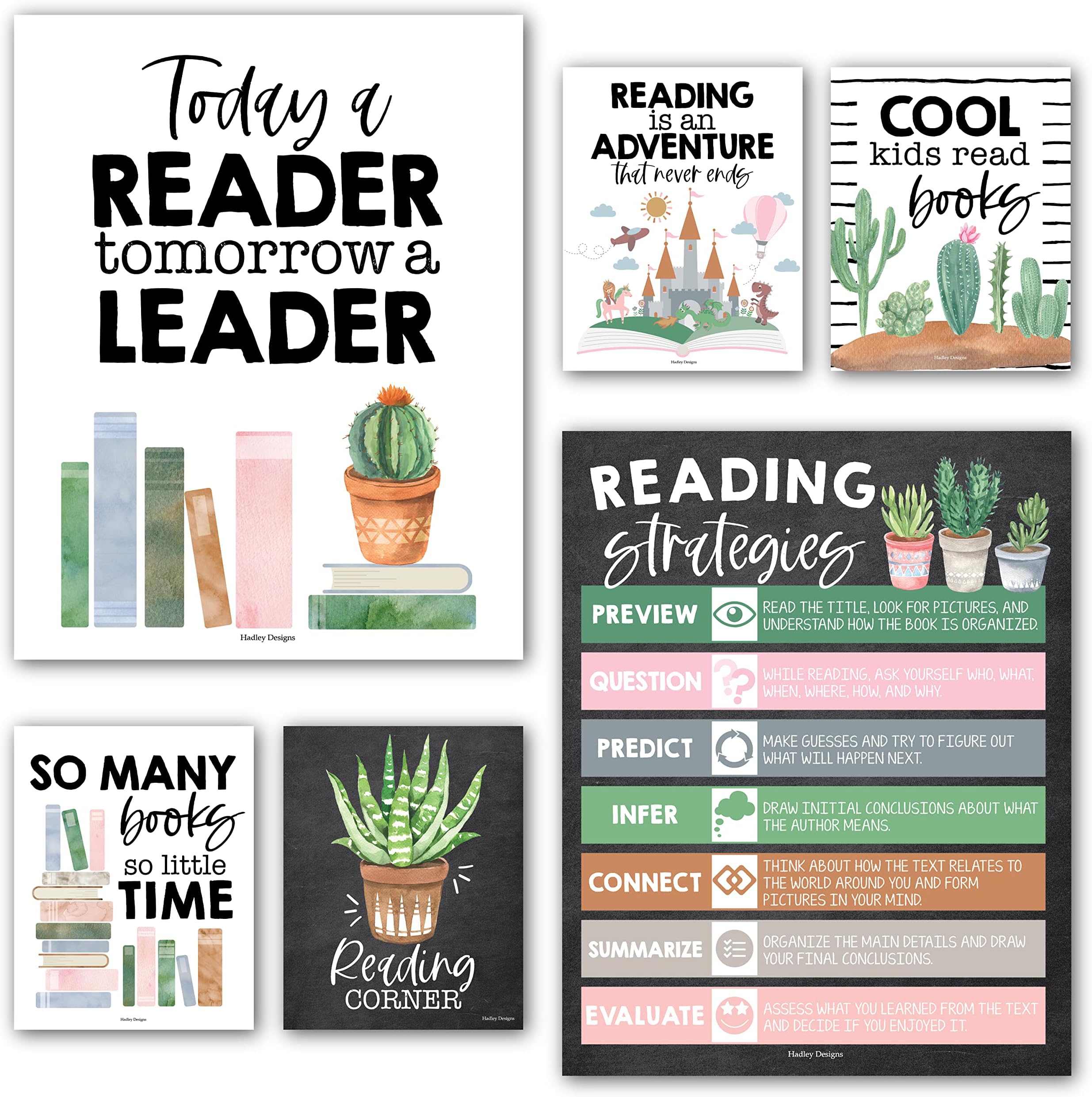 Amazon.com : Qilery 64 Pcs Cactus Bulletin Board Set Greenery Classroom ...