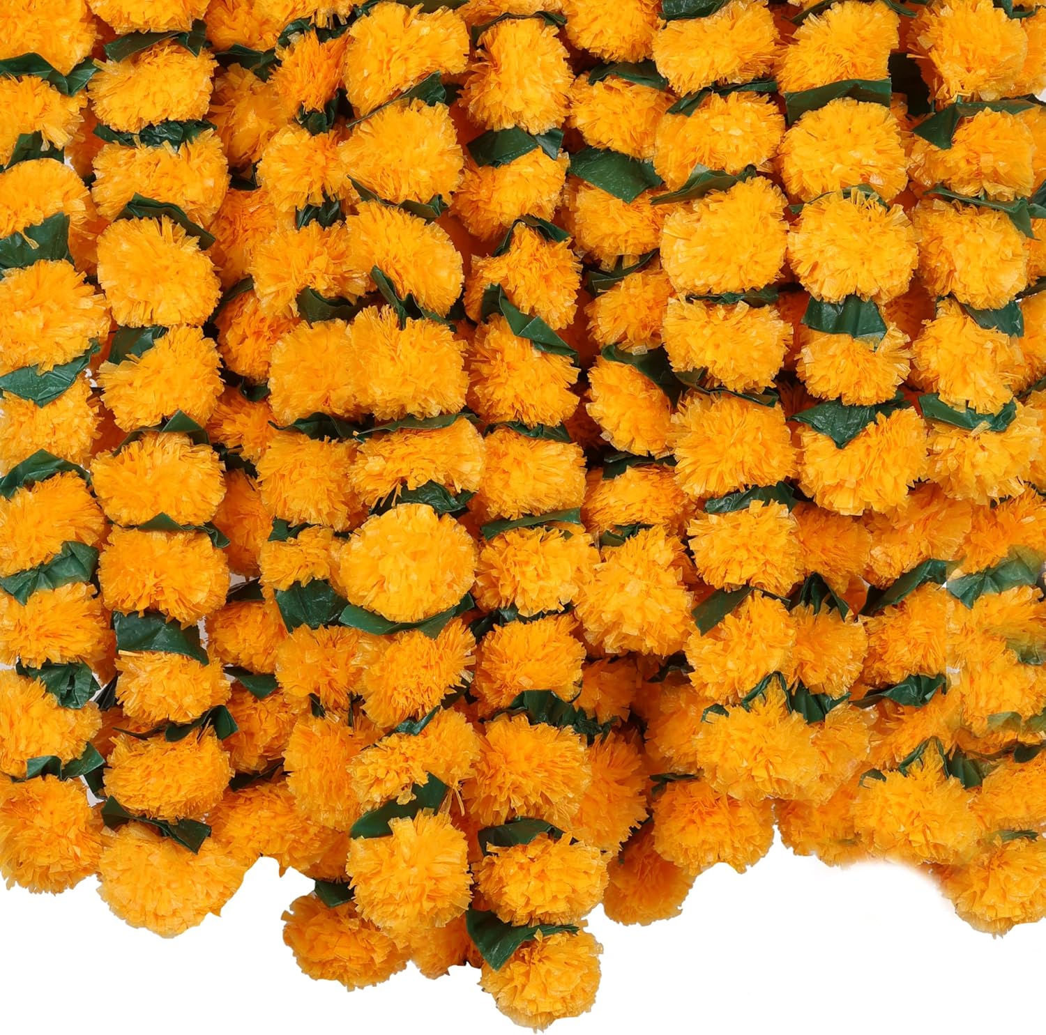 Marubhumi 5 PC 5 Feet Long Strands Artificial Marigold Flowers with ...