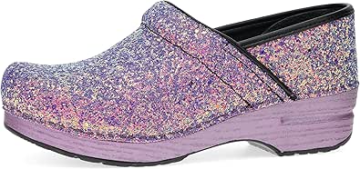 Amazon.com | Dansko Professional Glitter Slip-On Clogs for Women ...