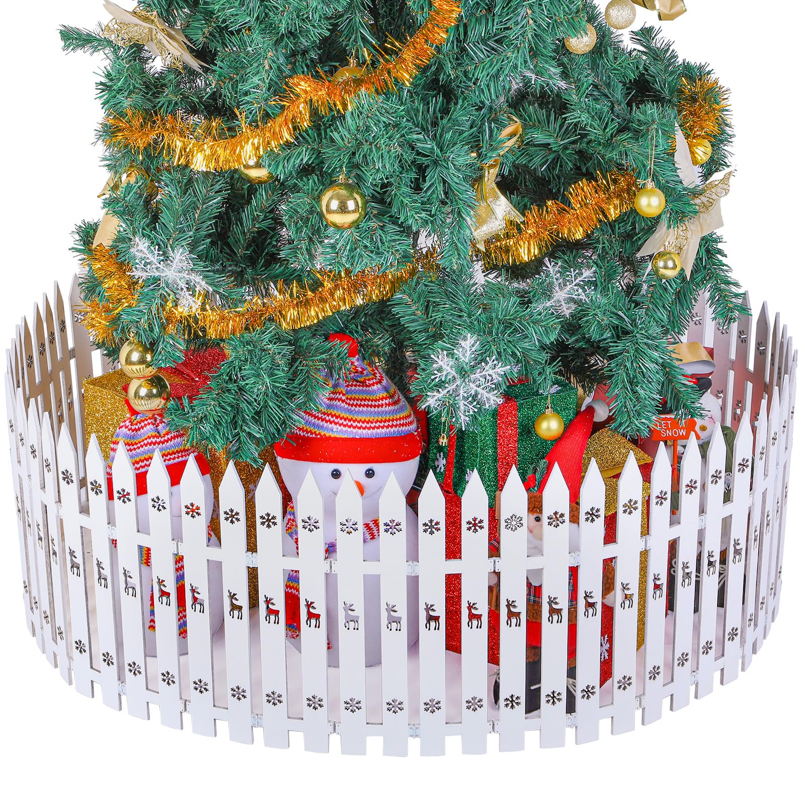 Amazon.com : Sasylvia 30 Pcs 11 Ft Christmas Tree Fences, 15.7 in Tall ...