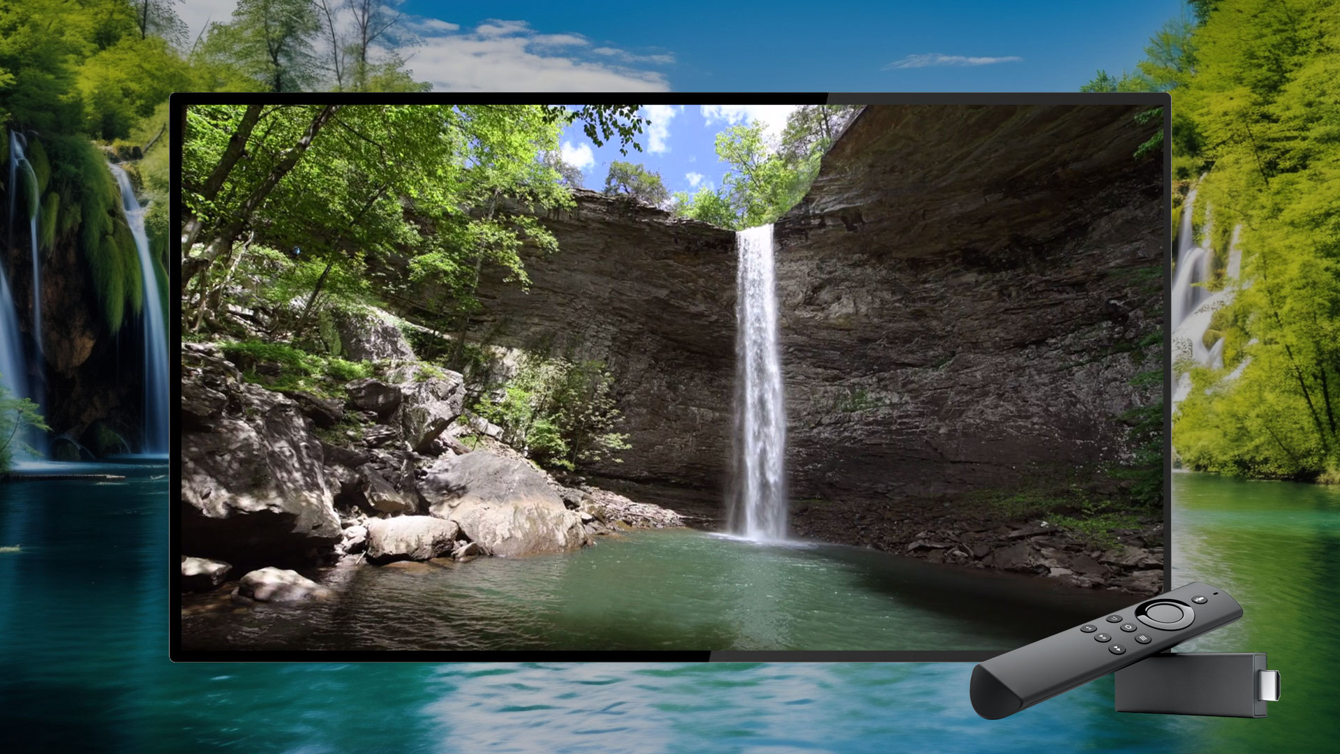 Protetor de tela Serene Waterfall Screensaver - Música harmoniosa ...