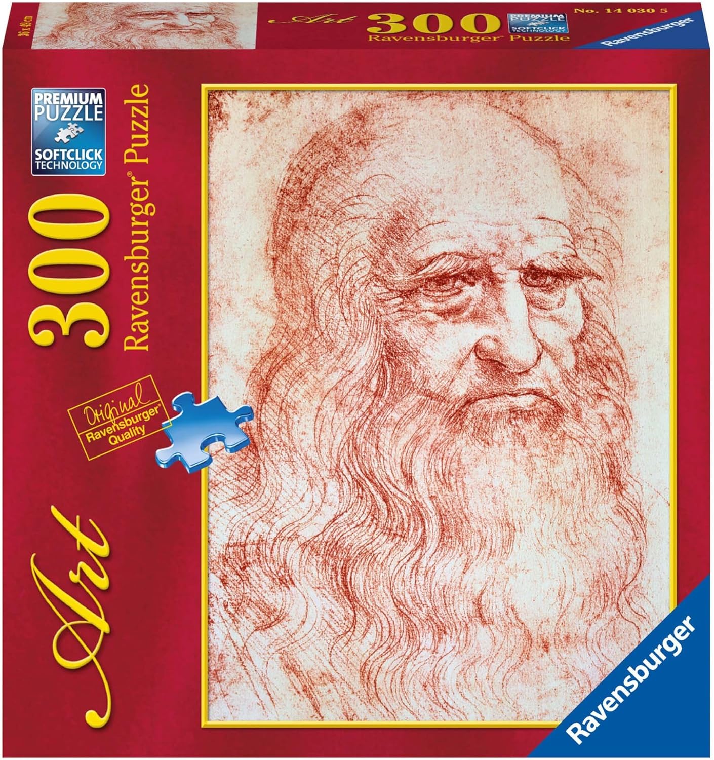 Ravensburger - Art: Leonardo Self-Portrait Puzzle 300 Pieces (14030 5 ...