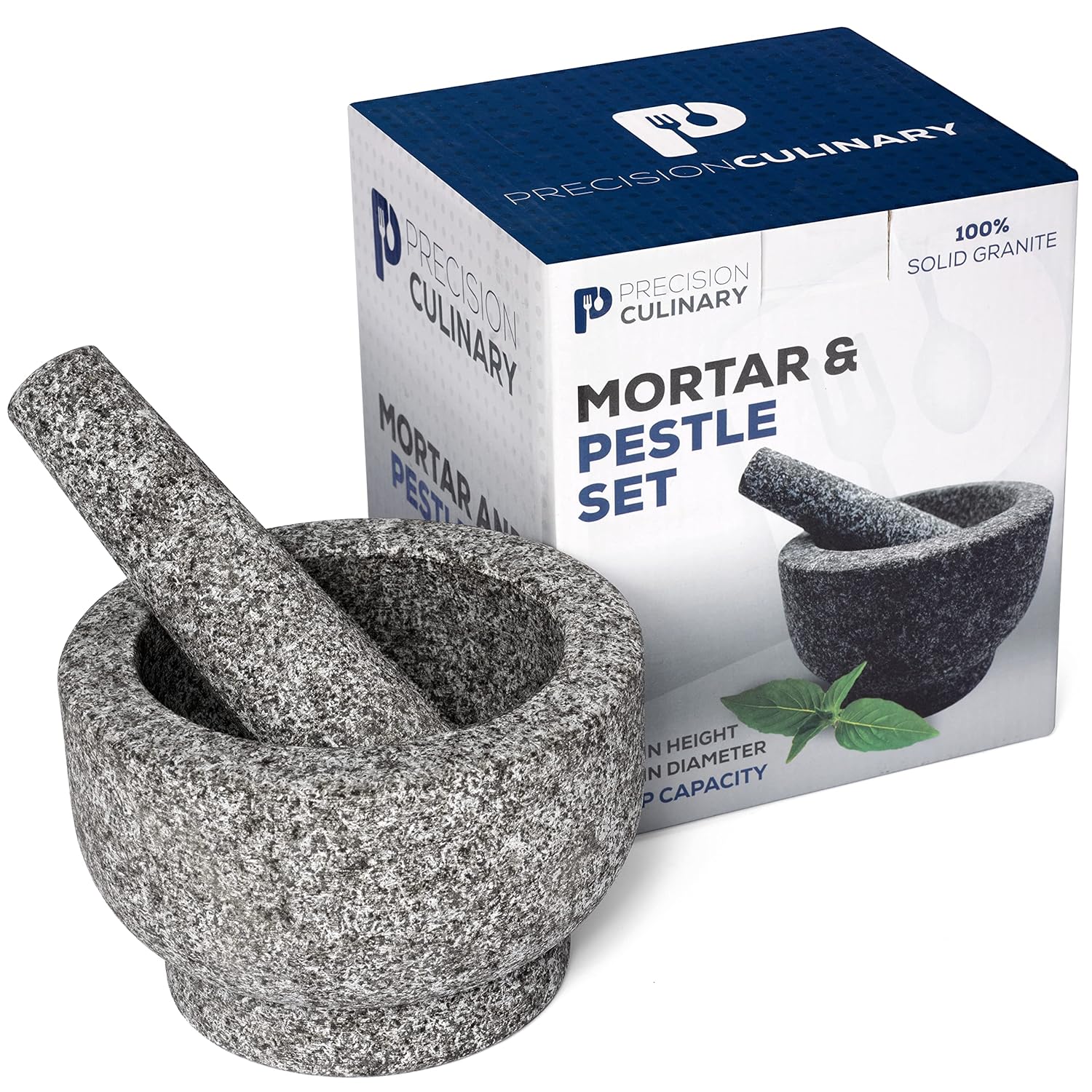 Amazon.com: Granite Mortar and Pestle Set - 6 Inch Diameter 2 Cup ...