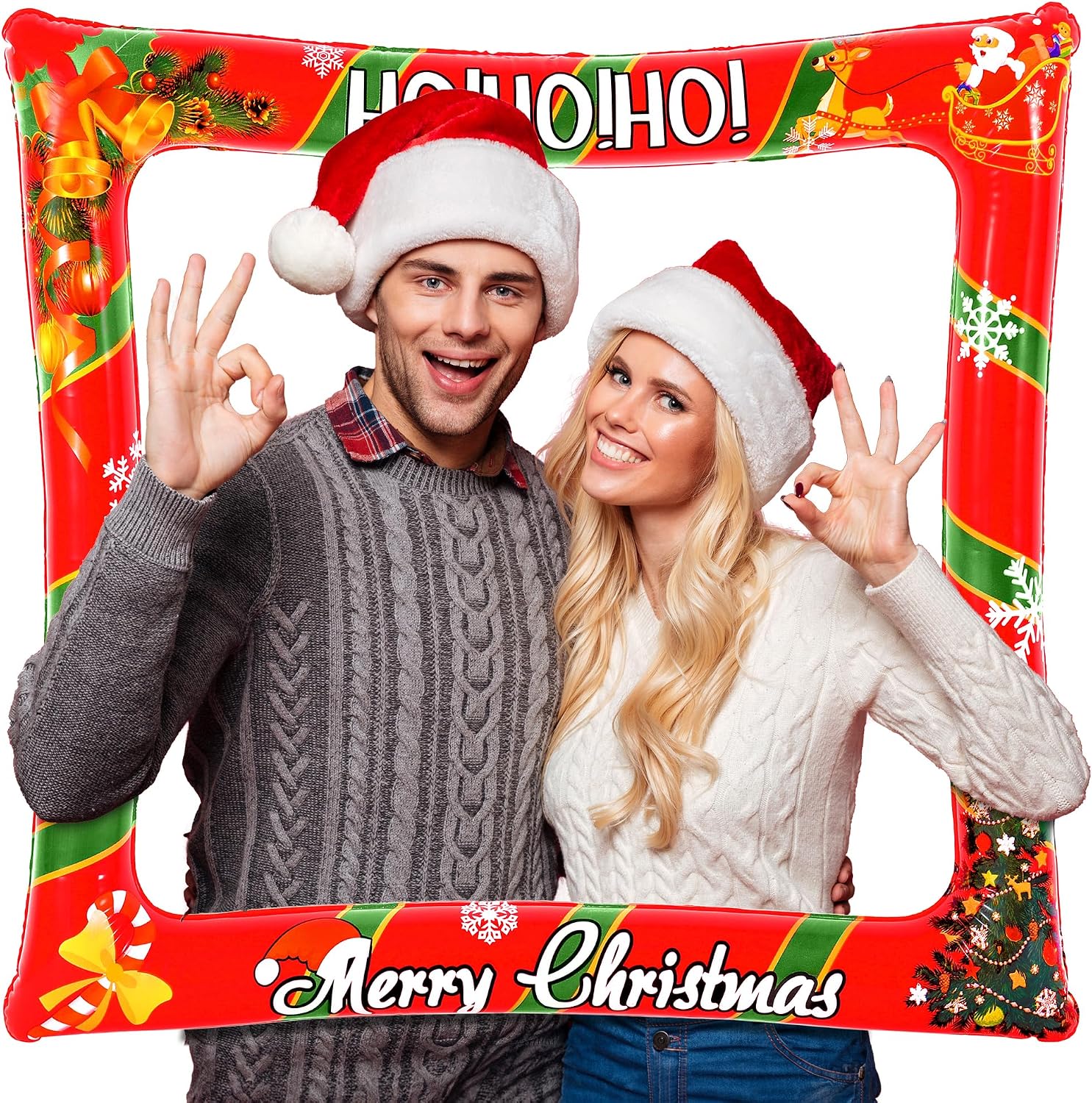 Amazon.com: KatchOn, Christmas Photo Booth Props Frame - 30x26 Inch ...