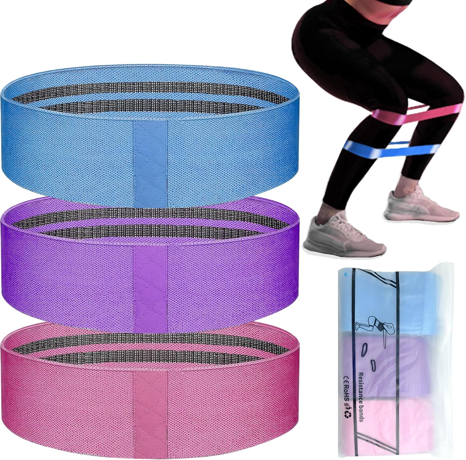 Amazon.com: Crush Partner Fabric Resistance Bands - Exercise Workout ...