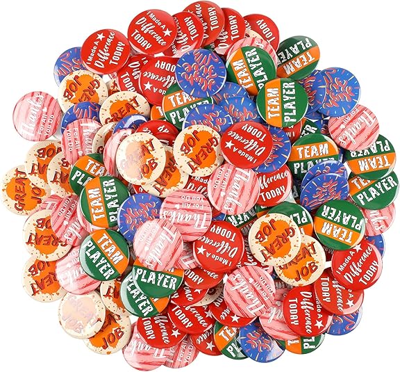 Amazon.com: WILLBOND 50 Pcs Inspirational Reward Button Pins Employee ...