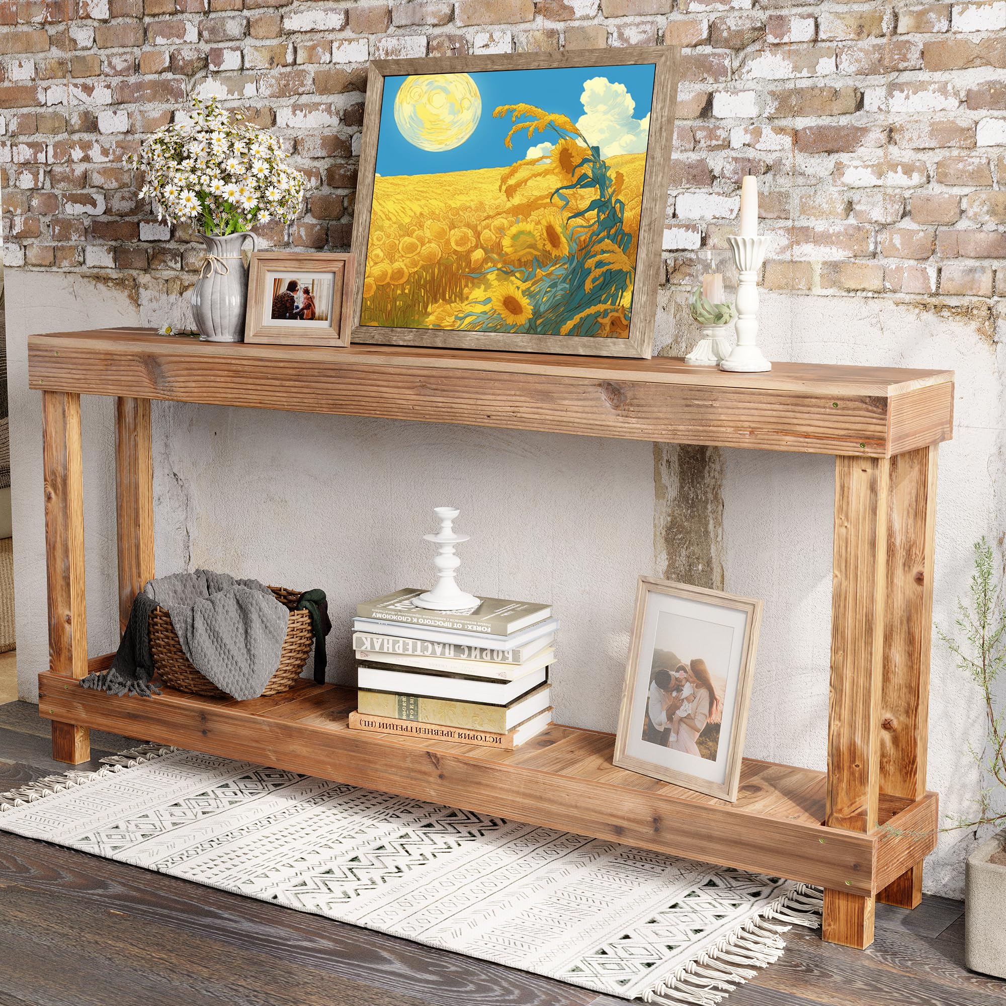 Amazon.com: SMARTSTANDARD Rustic Console Table, 46 Inch Reclaimed Wood ...
