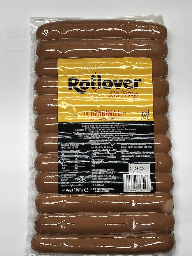 Rollover Beechwood Smoked Bockwurst Hot Dogs - Pack Of 12 - No ...