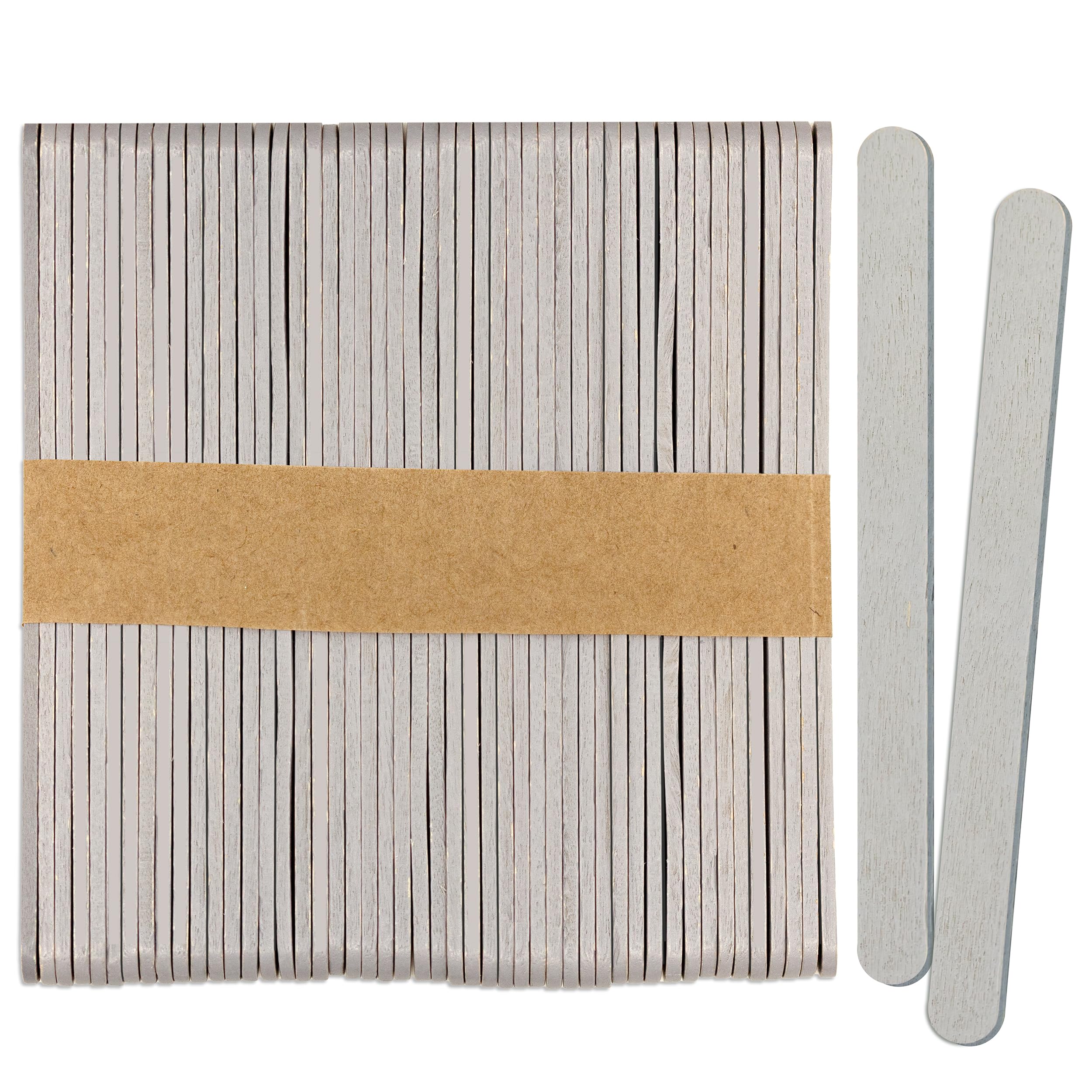 Amazon.com: CraftySticks- 50 Pack Gray Color Painted Wood Craft ...
