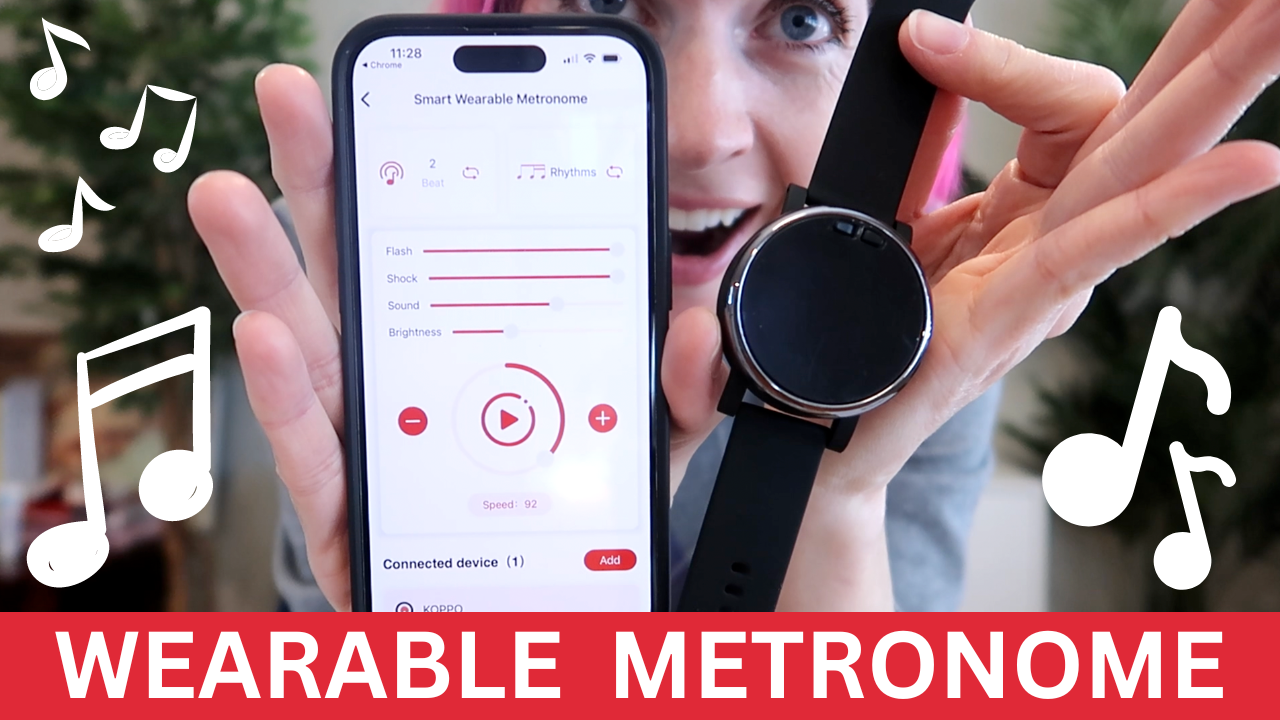 Watch Wearable metronome - control via watch or app on Amazon Live