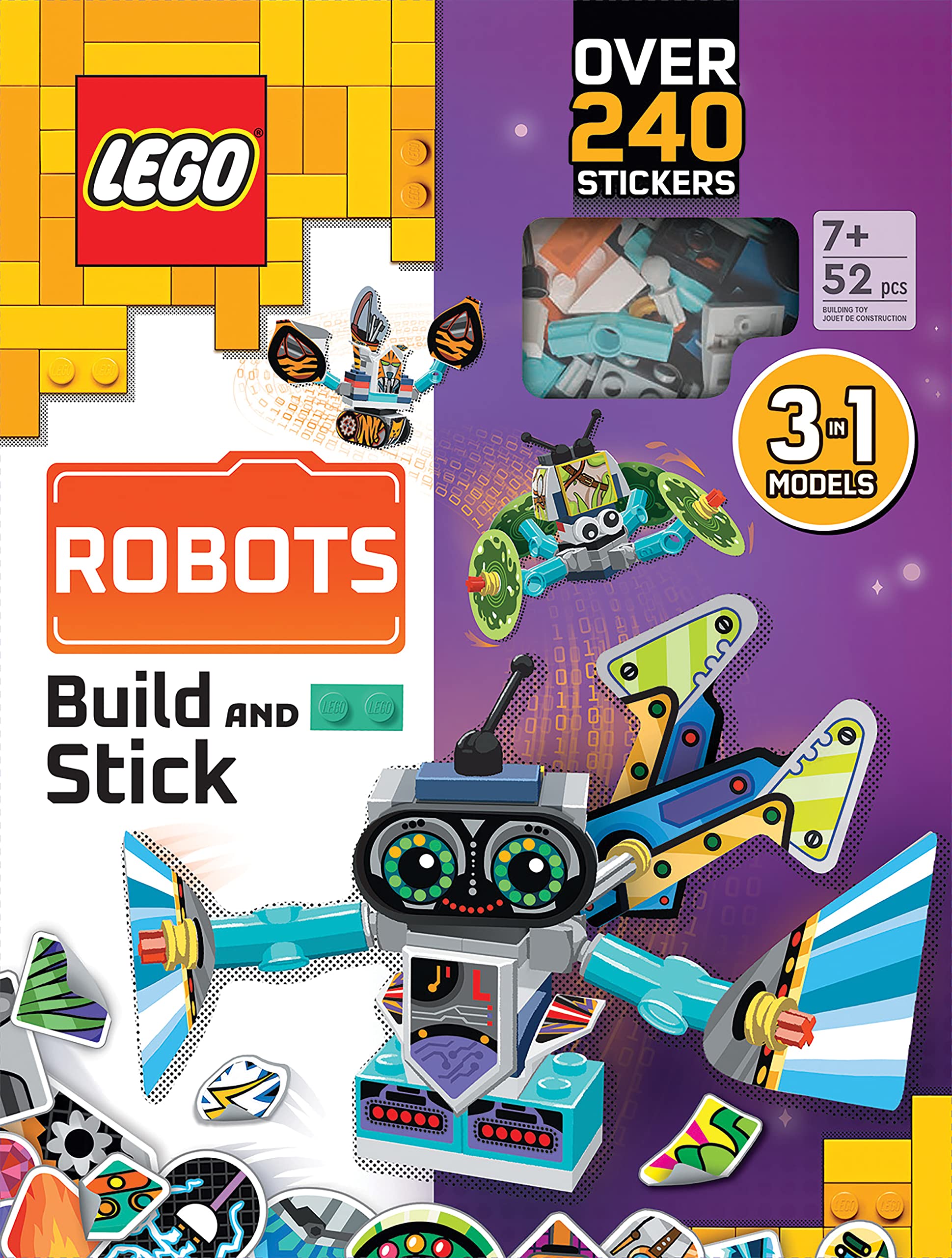 LEGO® Books. Build and Stick: Robots: Activity Book with 200+ Stickers ...