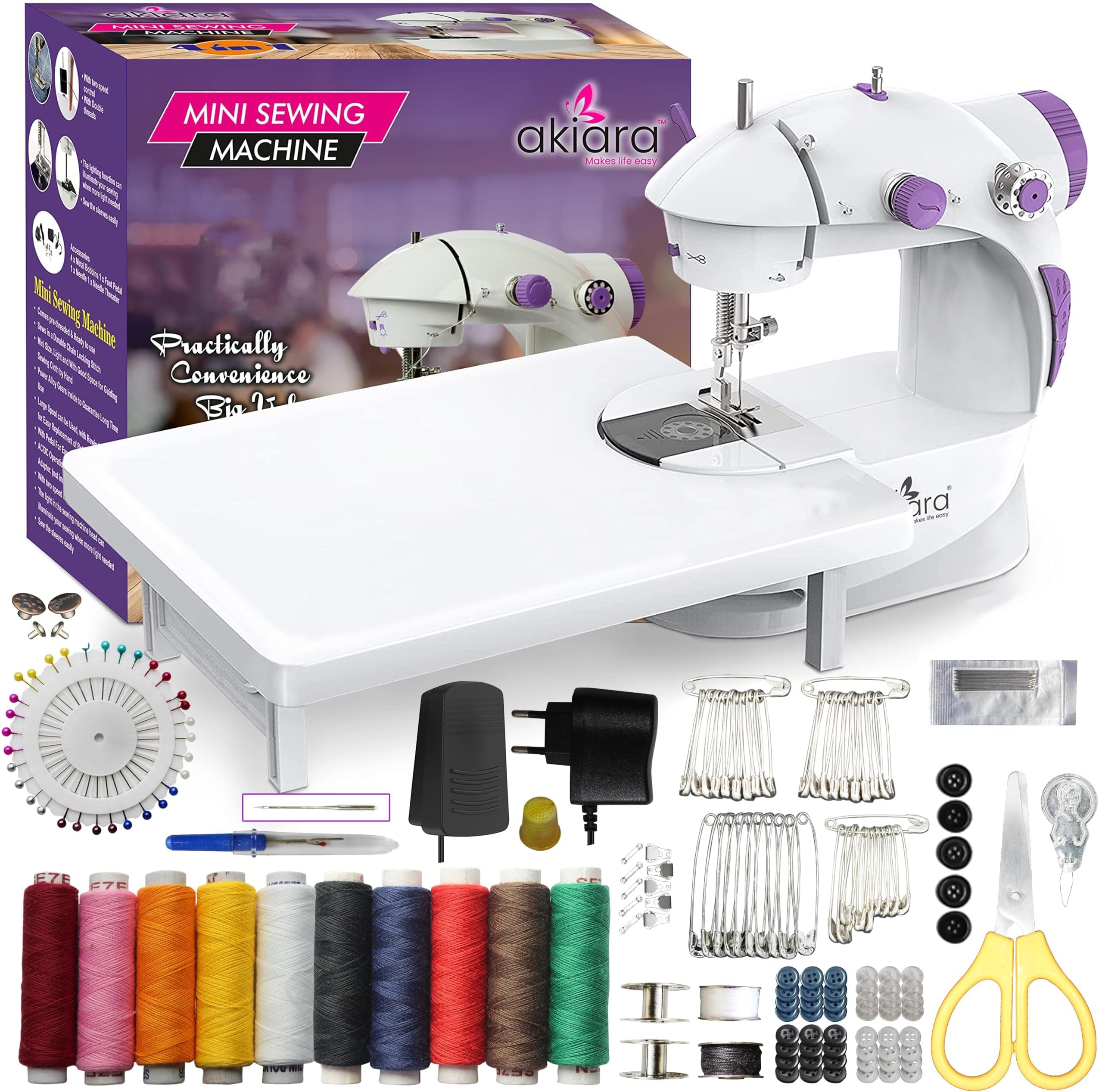 USHA Bandhan Composite Manual Sewing Machine With Cover, Black : Amazon ...