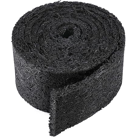 Amazon.com : Harmiden Recycled Rubber Mulch Mat Roll Black Permanent ...