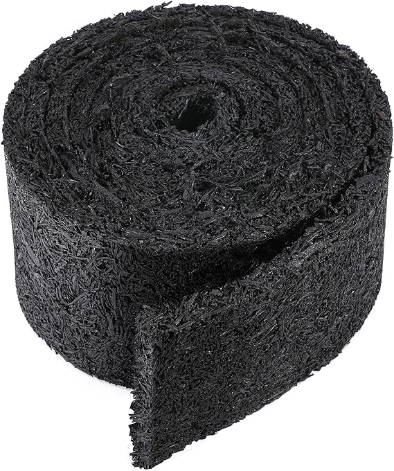 Amazon.com : Adnee 140'' x 5.5" Double Sided Rubber Mulch Roll, Black ...