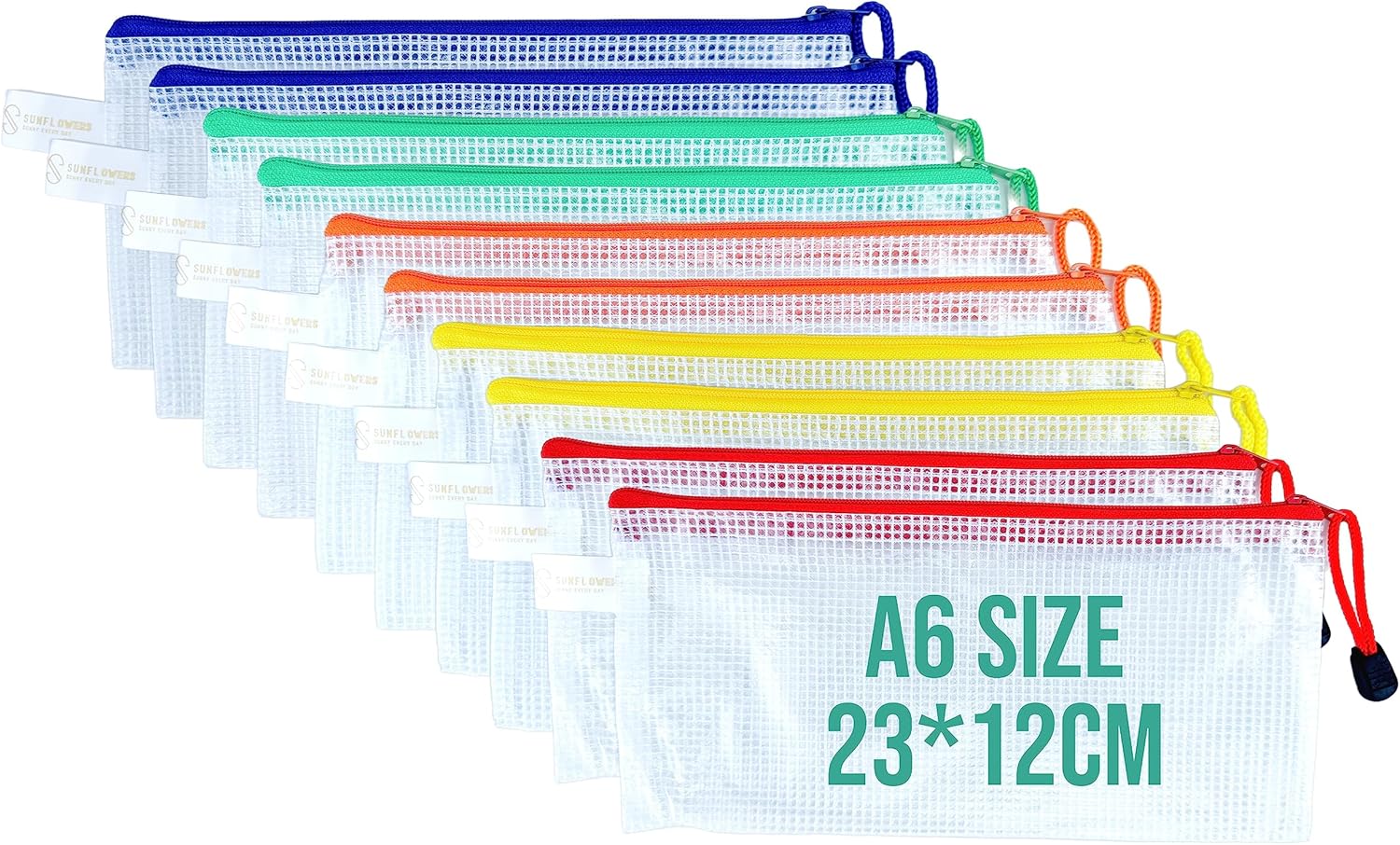 10-Pack Pencil Cases with A6 Plastic Wallets, Document Wallets, Plastic ...