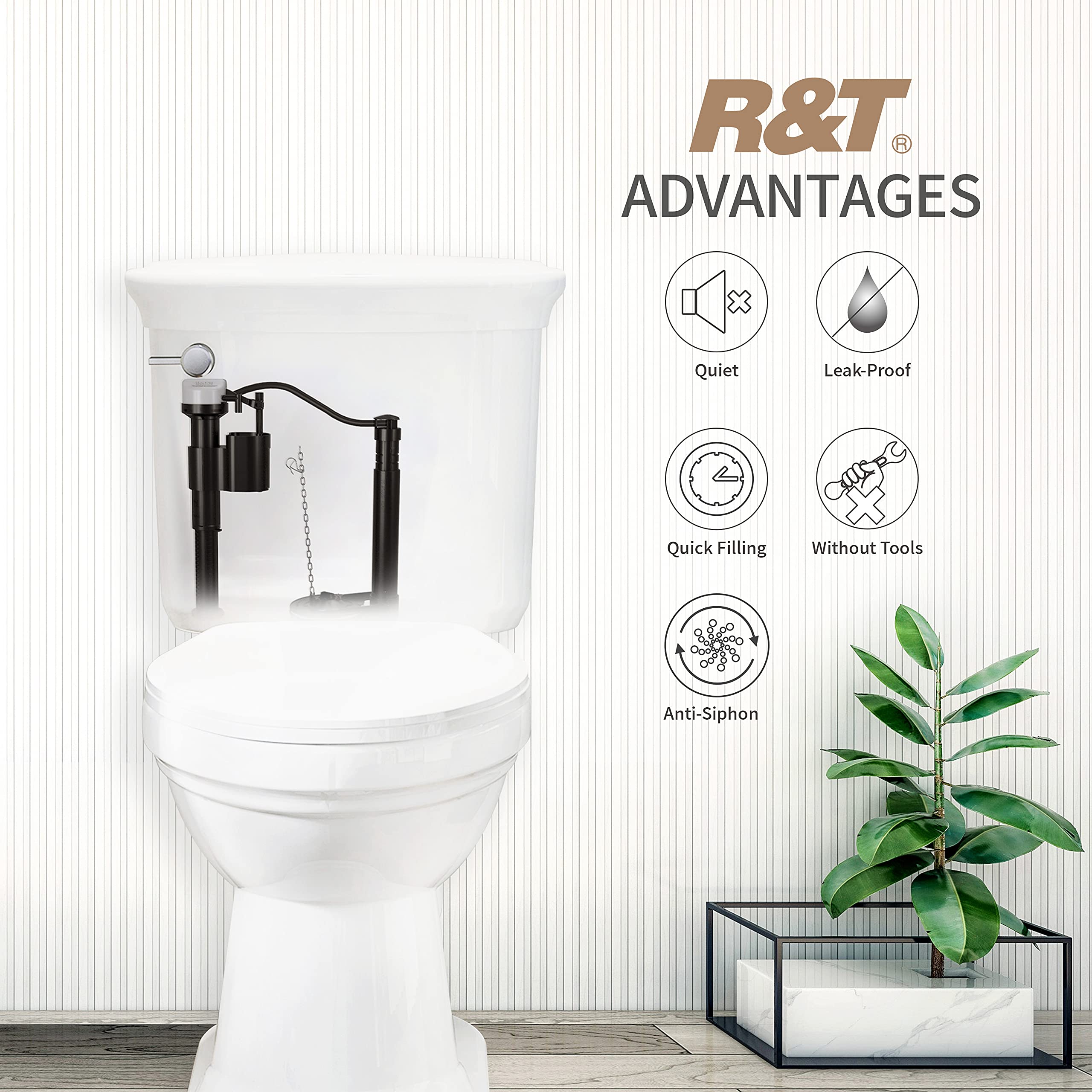 Snapklik.com : A1250L Toilet Fill Valve Toilet Tank Parts Replacement ...