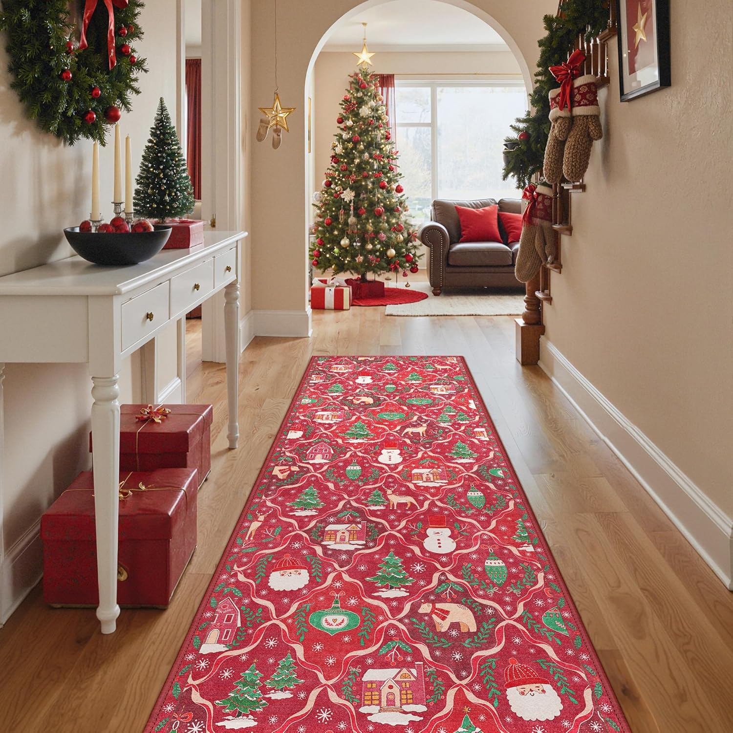 Amazon.com: BEIMO Christmas Runner Rug 2x6 Washable Rug for Hallway ...
